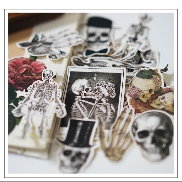 Office | Vintage Orthopedic Stickers Full Skeletons 14 Deco Stickers ...